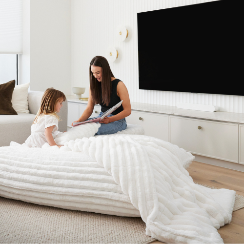 Blanket ~ Grey Ribbed – Comfort Cloud