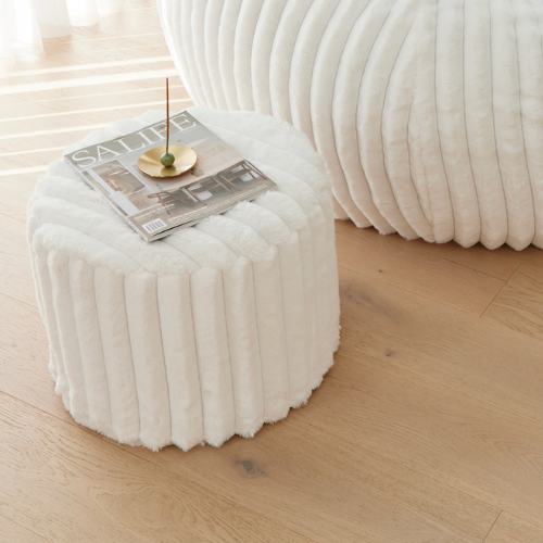 Ottoman ~ Grey Ribbed – Comfort Cloud